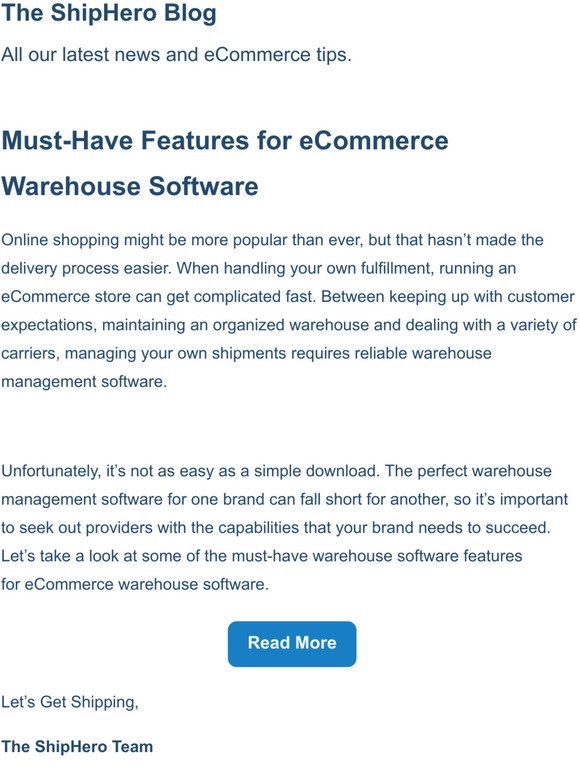 ShipHero: ShipHero Blog: Must-Have Features for eCommerce Warehouse ...