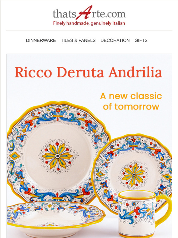 ThatsArte: New Deruta dinnerware alert! | Milled
