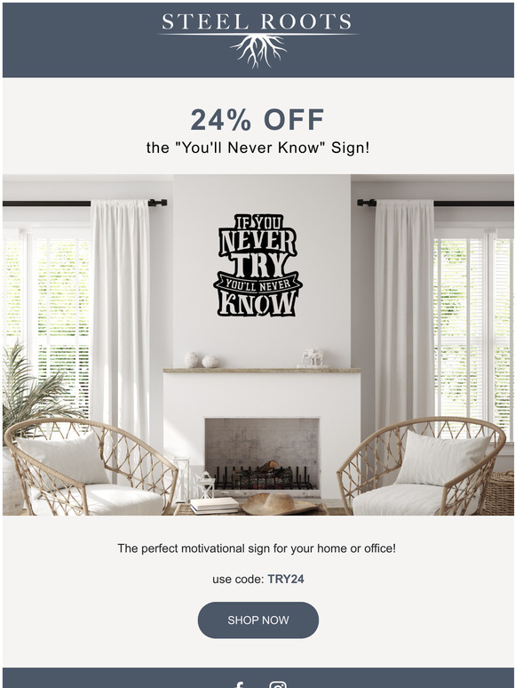 Steel Roots Decor: This is the PERFECT sign for your office! ⭐️ | Milled