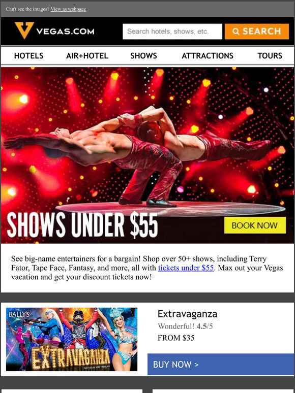 Vegas.com: 50+ Vegas Shows with Tickets $55 or Less | Milled