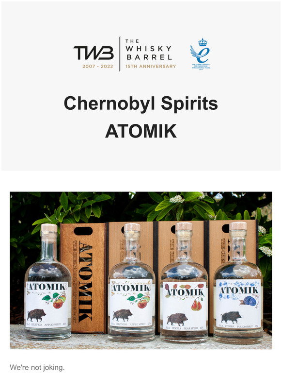 The Whisky Barrel: Chernobyl ATOMIK vodka - supporting Ukraine 🇺🇦 | Milled