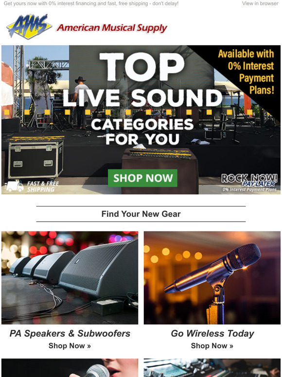 American Musical Supply: Find the Live Sound Gear You Need 🔊 Speakers ...