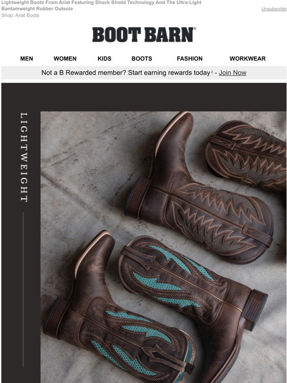 Boot Barn: Ariat Boots: All Performance, Less Weight | Milled