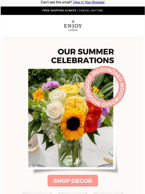 Enjoy Flowers: What’s inspiring us this summer? | Milled