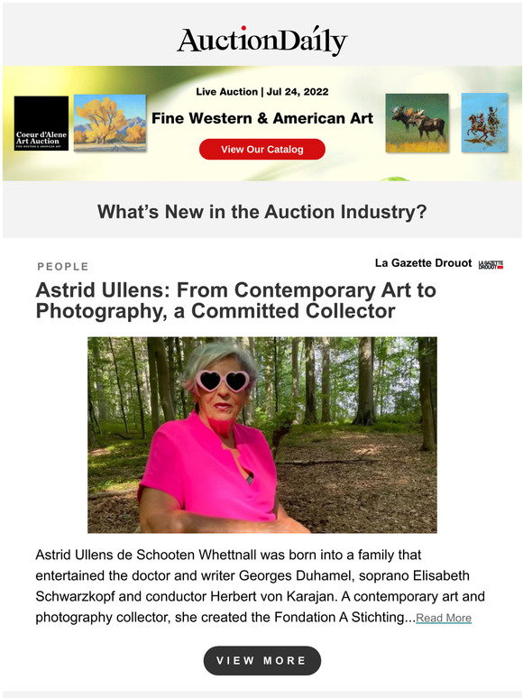Auction Daily: Astrid Ullens: From Contemporary Art to Photography, a ...
