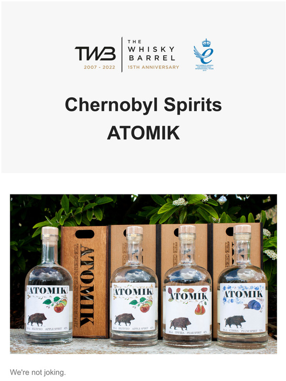 The Whisky Barrel: Chernobyl ATOMIK vodka - supporting Ukraine 🇺🇦 | Milled