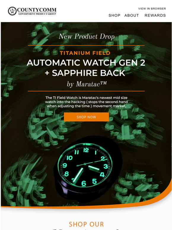 CountyComm: New Product Drop 🇺🇸 Shop Maratac™ Titanium Field Watch ...