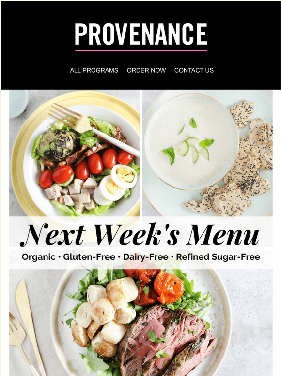 Provenance Meals: Next Week's Meal Delivery Menu | Milled