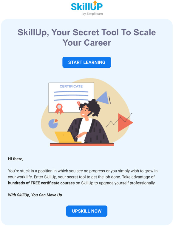 Simplilearn: SkillUp, your secret tool to scale your profession | Milled