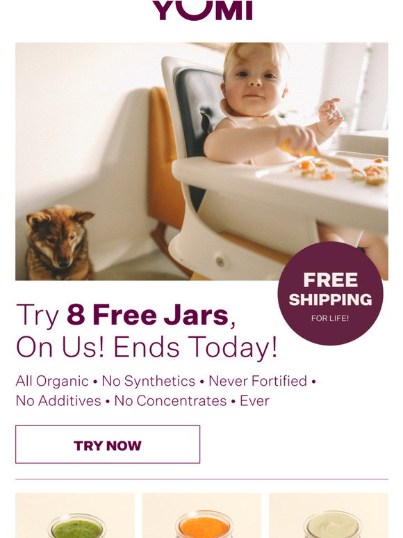 Yumi: Here's 8 free jars of organic baby food! | Milled
