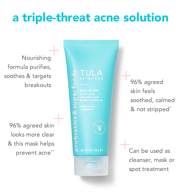 TULA: NEW: Acne All-Star 3-in-1 Treatment | Milled