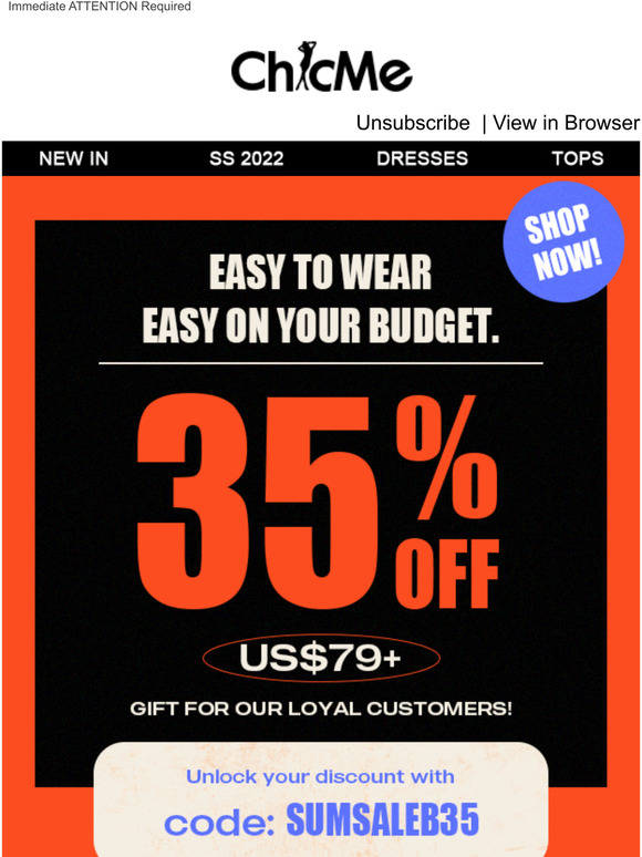 Chicme Email Newsletters: Shop Sales, Discounts, and Coupon Codes