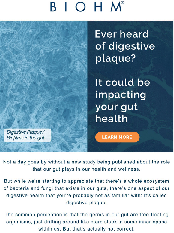 BIOHM: Ever heard of digestive plaque? It could be impacting your gut ...
