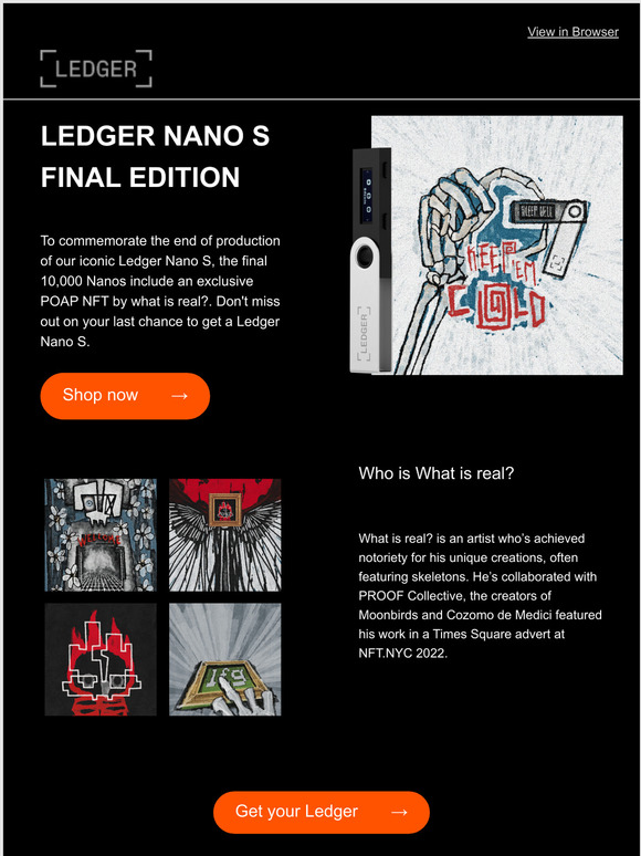 Ledger US: Ledger Nano S final edition x What is real? | Milled