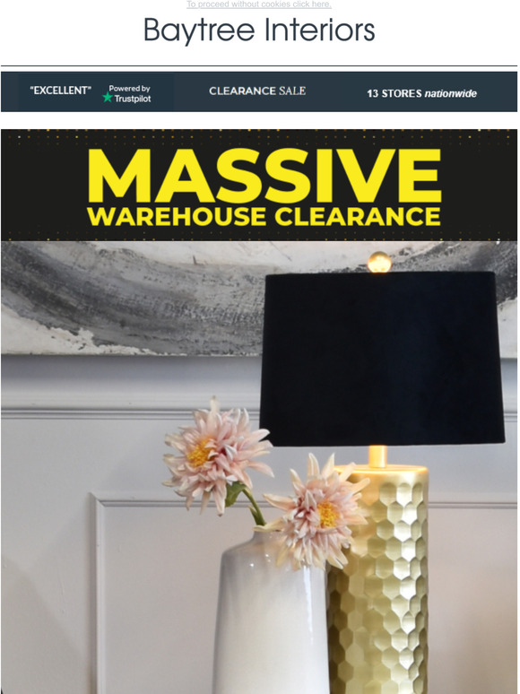 Baytree Interiors: Our Warehouse Clearance is now LIVE! | Milled