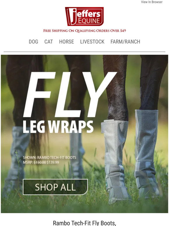 Jeffers Pet: Fly Leg Wraps: YES! You need These! | Milled