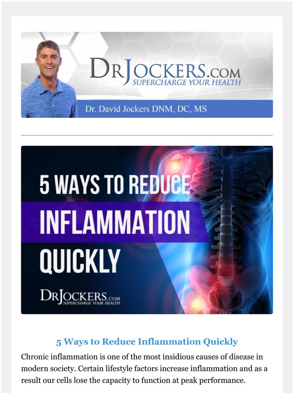 Dr. Jockers: 5 Ways to Reduce Inflammation Quickly! (#1 is Key!) | Milled