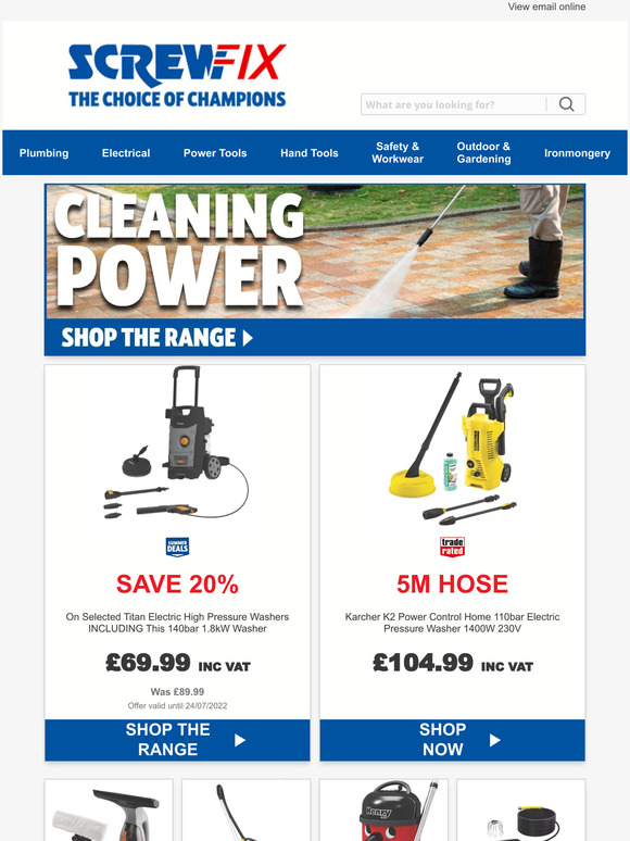 Screwfix: Check Out Our Great Range Of Cleaning Power... | Milled