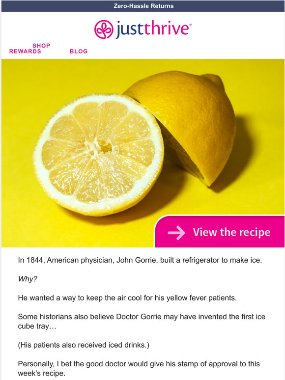 Just Thrive: Who invented ice cubes? (recipe) | Milled