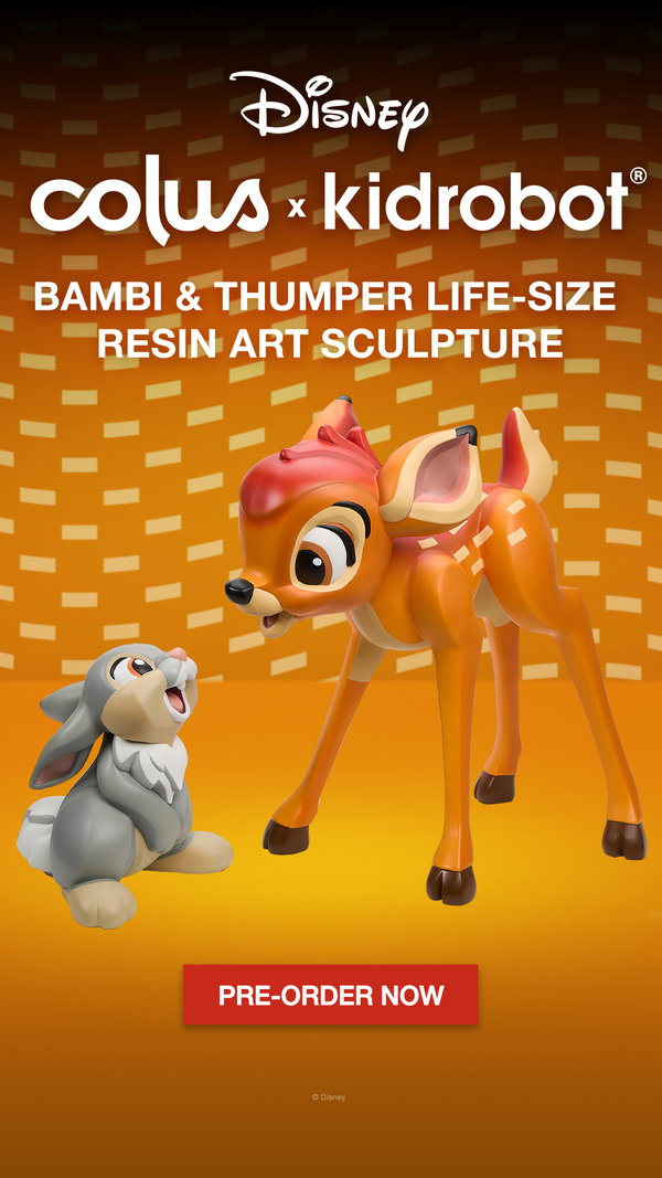 Kidrobot: NEW Disney Bambi and Thumper Life-Size Art Sculpture by Colus ...