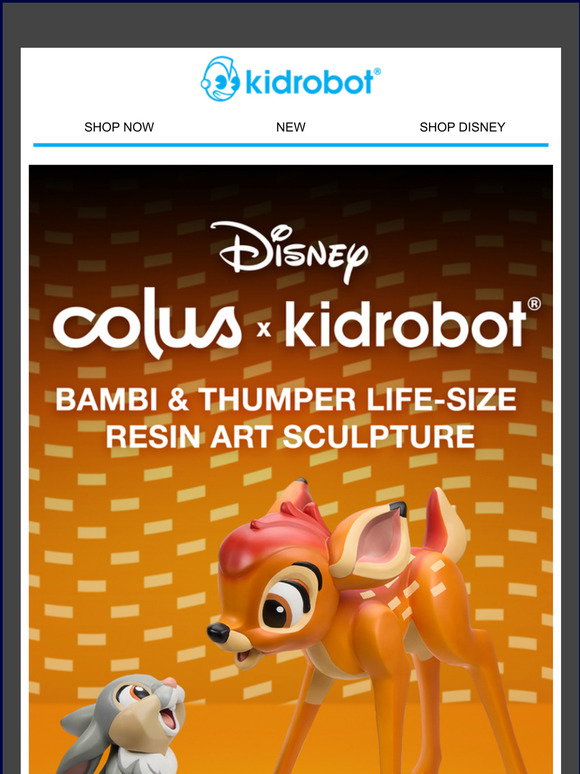 Kidrobot: NEW Disney Bambi and Thumper Life-Size Art Sculpture by Colus ...