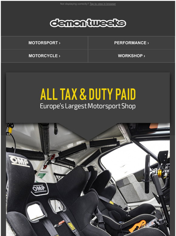 Demon Tweeks: Shop FIA Approved Seats & Harnesses | Milled