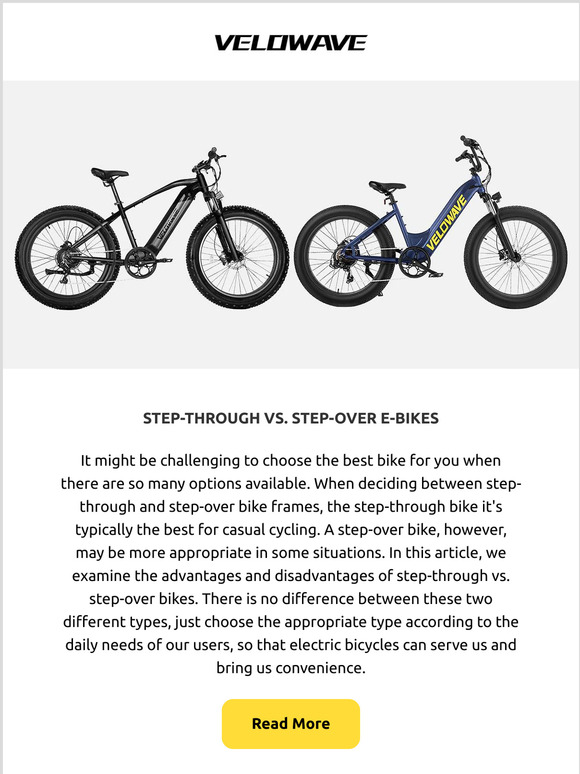 Velowave: Step-Through VS. Step-Over E-Bikes | Milled