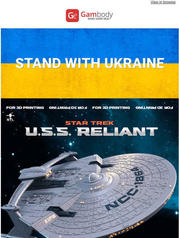 Gambody: 🌠 New USS Reliant model for 3D printing will take you beyond ...