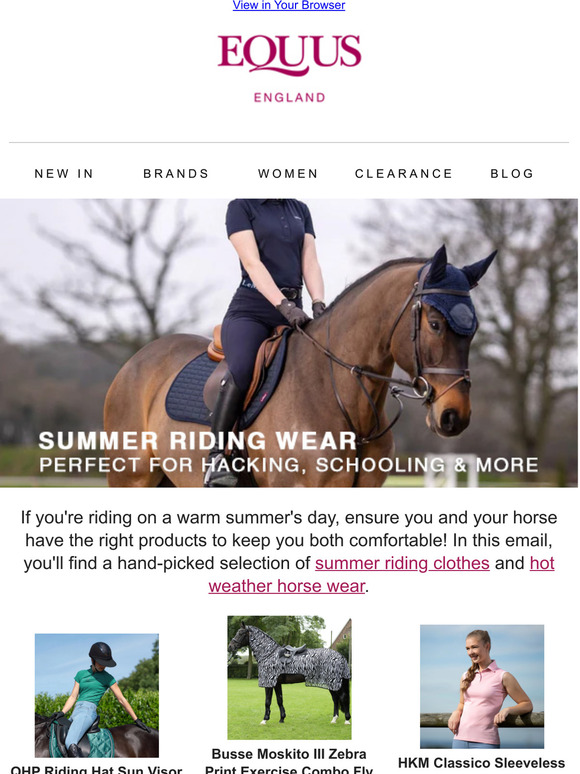 Equus: Dont Sweat It 💦 | Horse & Rider Wear Perfect For Summer | Milled
