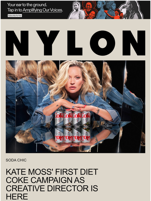 Nylon: Kate Moss Designed These 90s-Inspired Diet Coke Cans | Milled