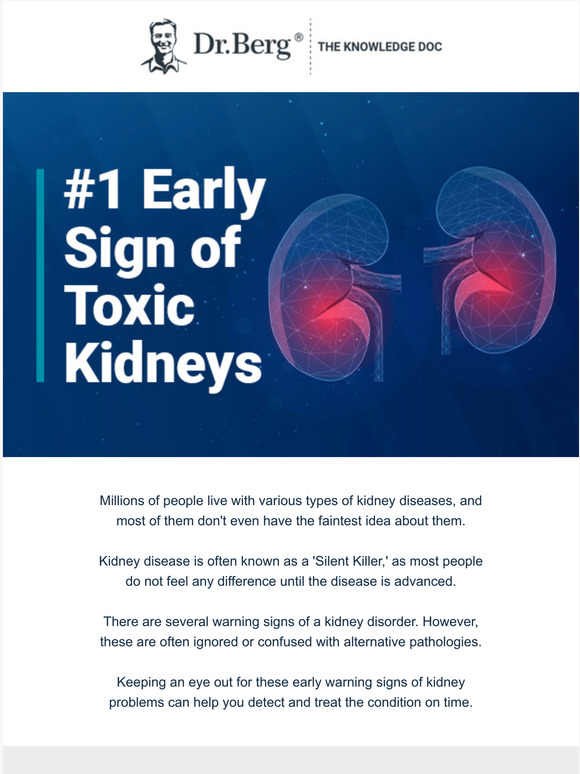 Dr. Berg: #1 Early Sign of Toxic Kidneys | Milled