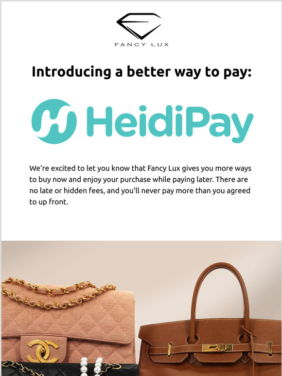 Fancy Lux: Now you can buy now and pay later with HeidiPay! | Milled