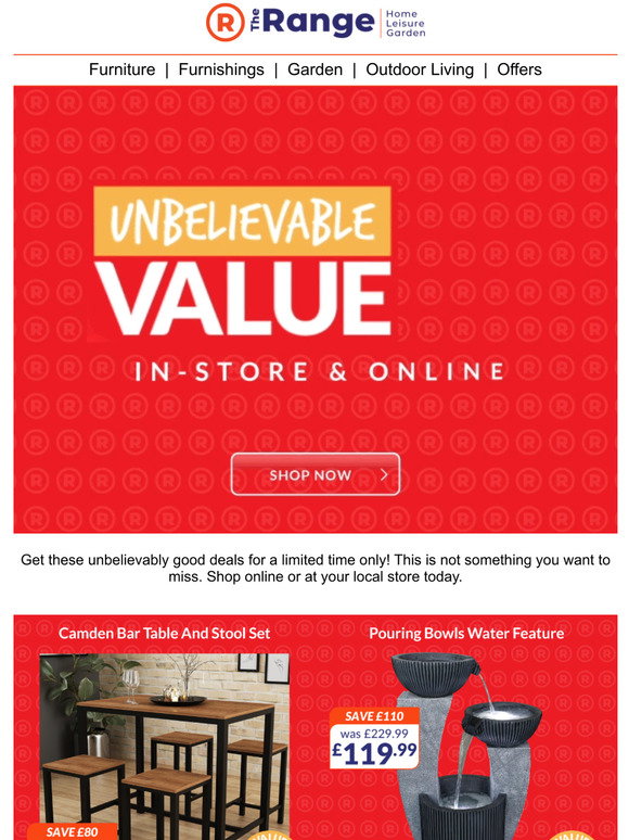 The Range: Unbelievable Value only at The Range | Milled