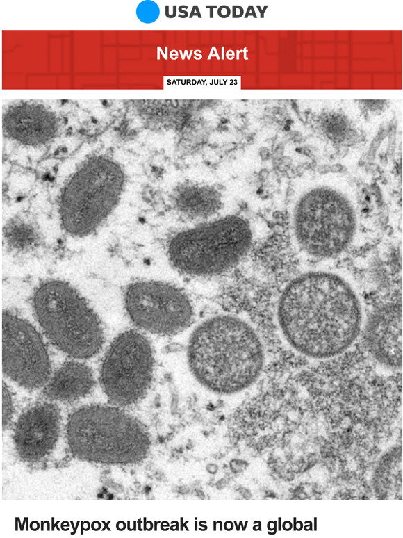 USA TODAY: News alert: Monkeypox outbreak is now a global emergency ...