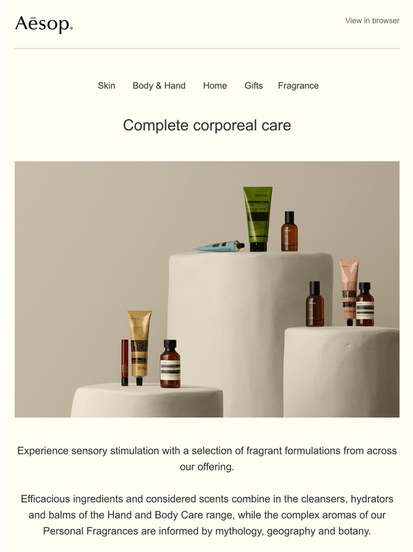 Aesop Email Newsletters: Shop Sales, Discounts, and Coupon Codes