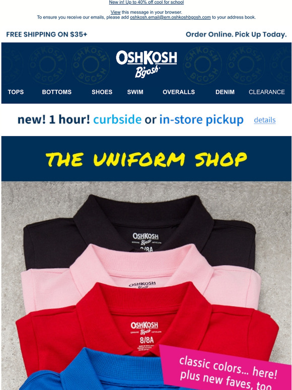 OshKosh B'gosh: $6+ cool uniform styles | Milled