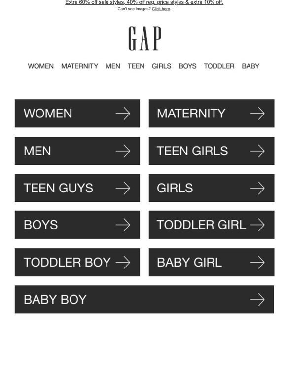 Gap: You've scored extra 60% off SALE with code CYBER + MORE codes ...