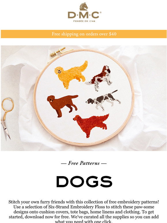 DMC: Free Patterns: Dogs 🐶 | Milled