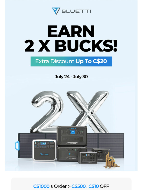 Bluetti: BLUETTI 2X Bucks & Extra Discount On All Purchases👏 | Milled