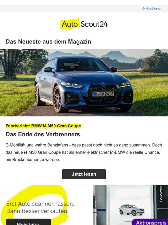 AutoScout24: Fahrbericht BMW i4 M50 Gran Coupé | Milled