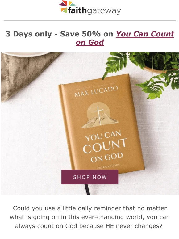 FaithGateway: you can count on God...no matter what! | Milled