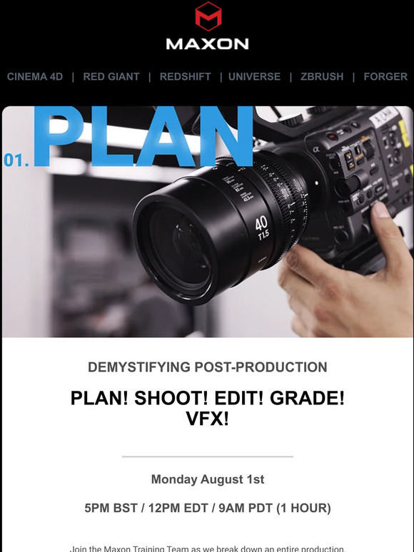 Maxon: ️FREE TRAINING | Mondays in August - Demystifying Post ...