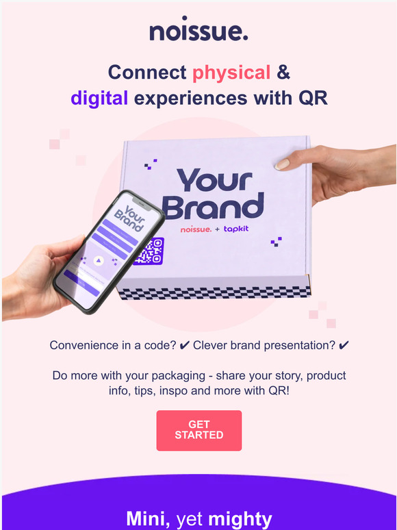 noissue. Partner Program: Free Custom QR | Smart packaging, made simple | Milled