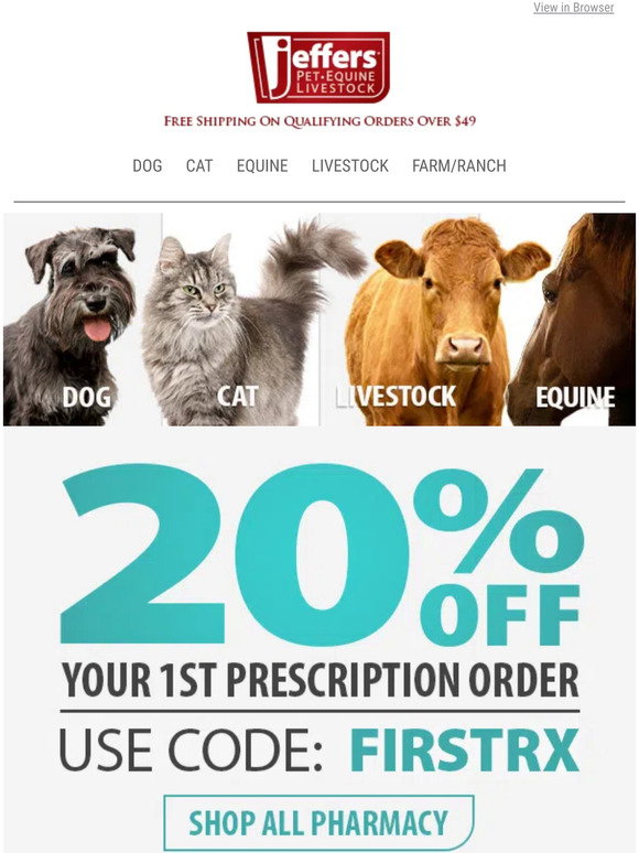 Jeffers Pet: Jeffers Email Exclusive Offer!! | Milled