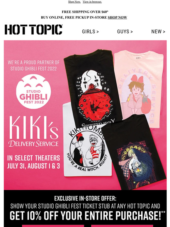 Hot Topic: Get 50% OFF Clearance, 11am-3pm PT ⚡ | Milled