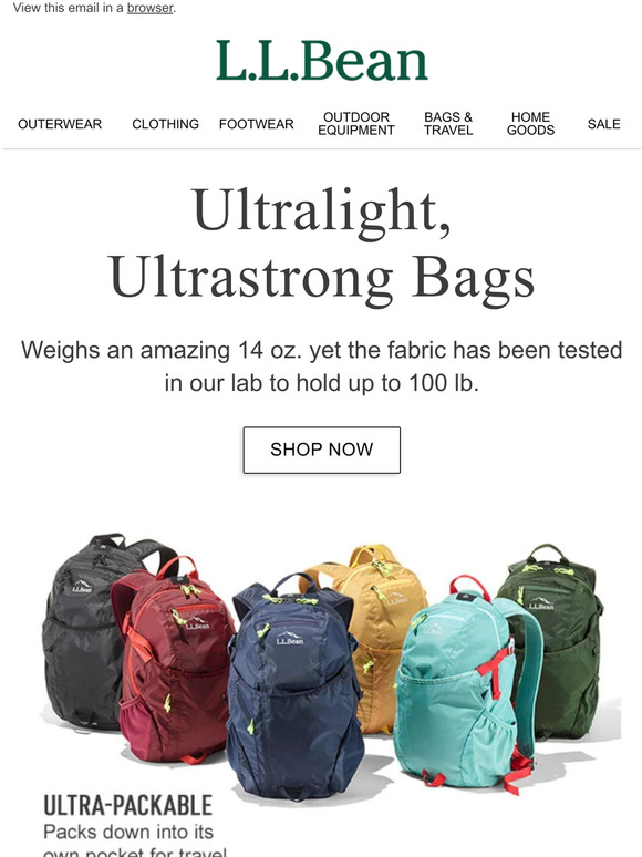 L.L.Bean: The Lightest, Most Packable Backpack Ever | Milled