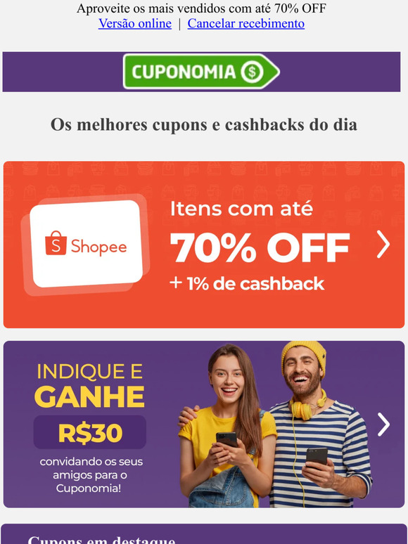 Cuponomia: 📣 Alerta de Cupom: As melhores lojas com ofertas e até 42% ...
