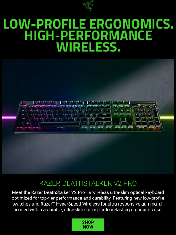 Razer: Meet the New Low-Profile Razer DeathStalker V2 | Milled