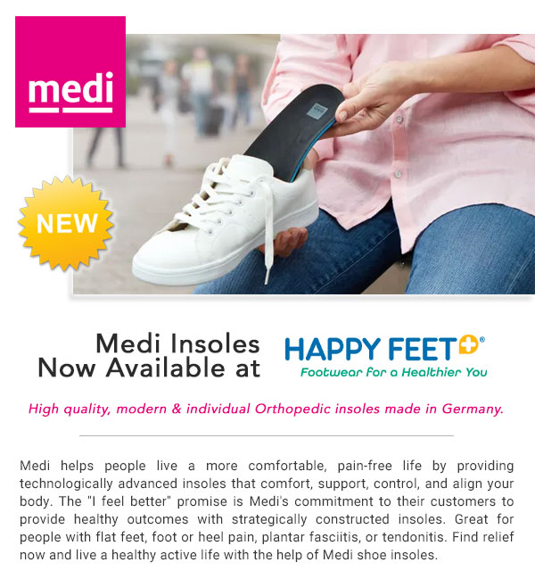happyfeet.com: NEW: Medi Insoles Now Available at Happy Feet Plus | Milled
