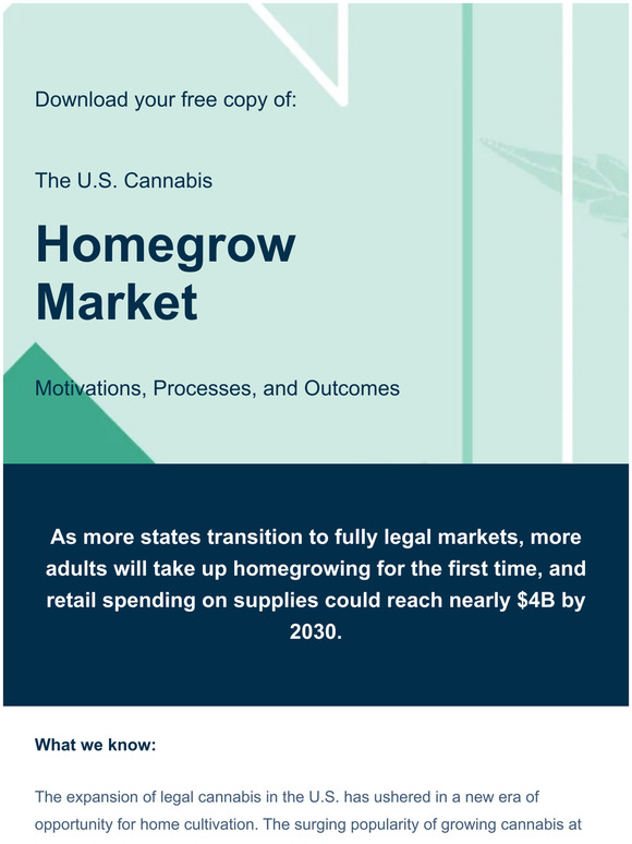 New Frontier Data: [NEW REPORT] The U.S. Cannabis Homegrow Market | Milled